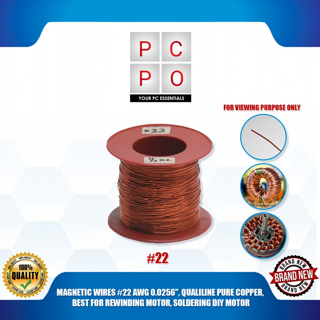 MAGNETIC WIRES #22 AWG 0.0256", QUALILINE PURE COPPER, BEST FOR ...