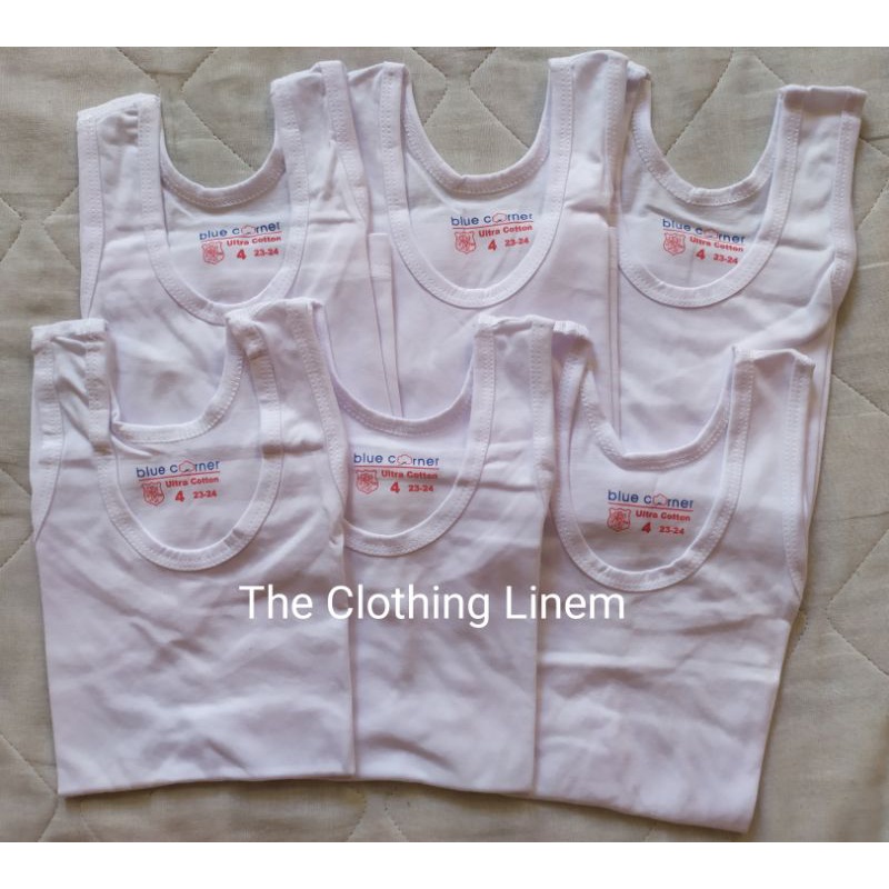 Original Blue Corner white Sando for Boys (KIDS) - 6in1(6pcs per pack ...