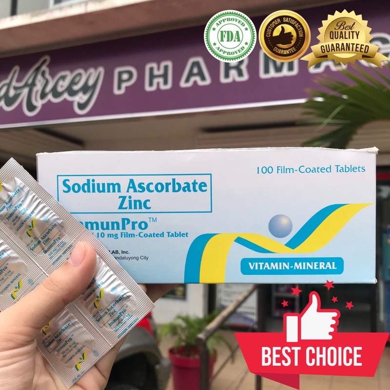 [AUTHENTIC] IMMUNPRO Vitamin C + Zinc (100 TABLETS) | Shopee Philippines