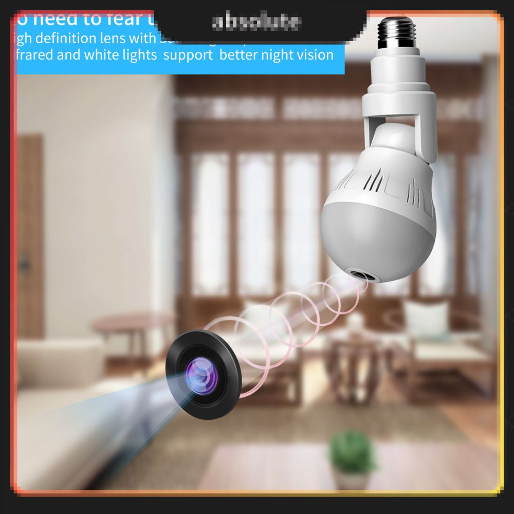 V380 D3 Cctv Camera 3mp Hd 360 Degree Fish Eye Spy Night Vision Bulb ...
