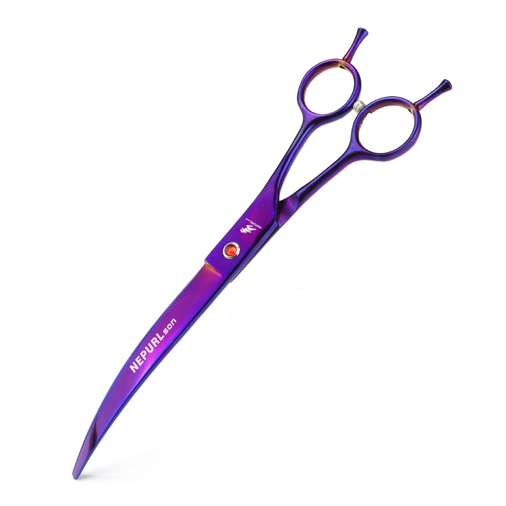 8.0 Inch Color Nepson Twin Tail Pet Grooming Scissor Curved Scissor Pet ...