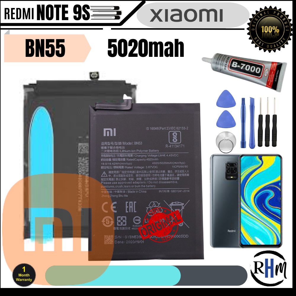 Xiaomi BN55 5020mAh Phone Battery For Xiaomi Redmi Note 9S, note 9 pro ...
