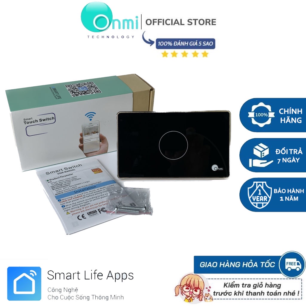 Smart 1-button rectangular touch electrical switch | Shopee Philippines