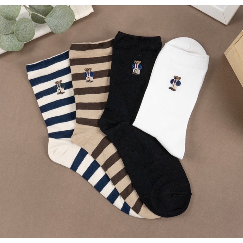 Korean Socks - Bear Icon Office Socks - Iconic Socks | Shopee Philippines
