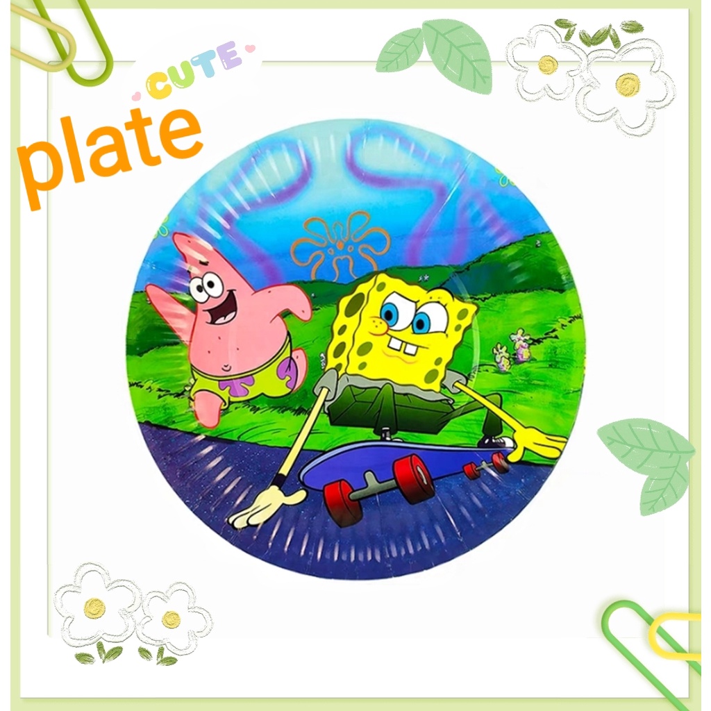 10 Pcs 9 inches Spongebob squarepants theme Children's birthday cake ...