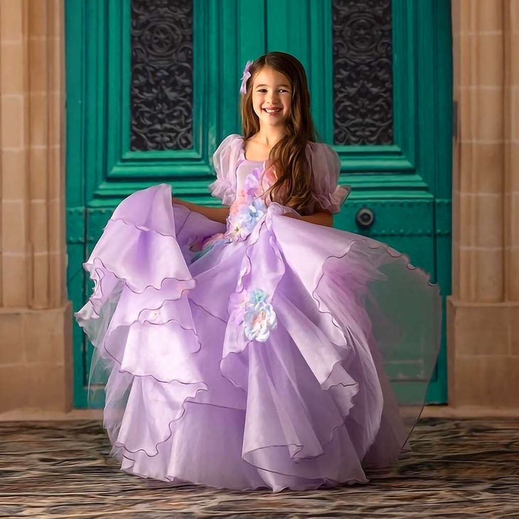 Christmas Isabela Costume Kids Marigal Maxi Dress Encanto Princess ...