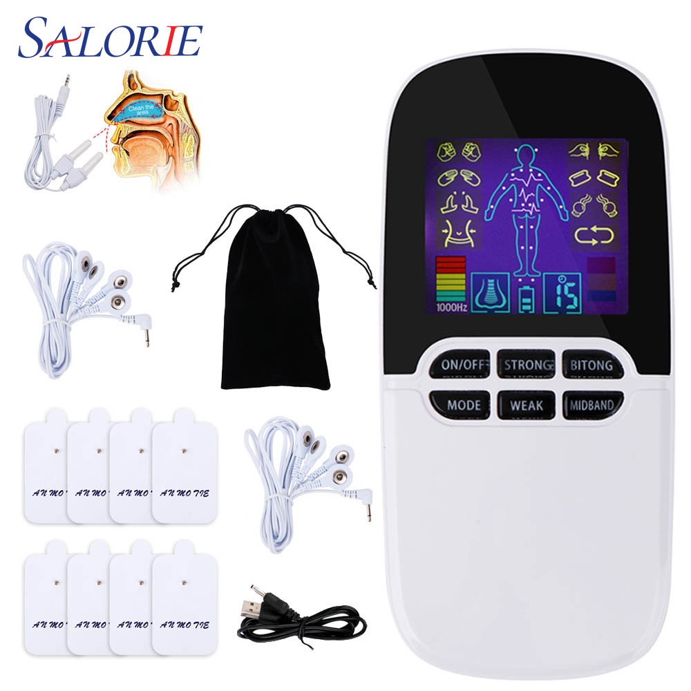 Salorie Rechargeable TENS Unit Therapeutic EMS Muscle Stimulator ...