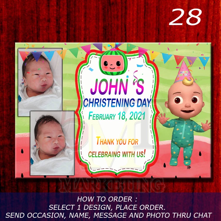 Personalized Cocomelon Theme Ref Magnet ATM Size Magnets Party Favor ...