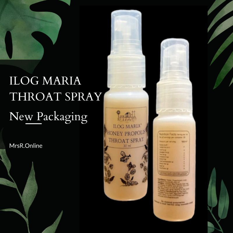 Ilog Maria Honey Propolis Throat Spray Small 30ml Natural Organic ...