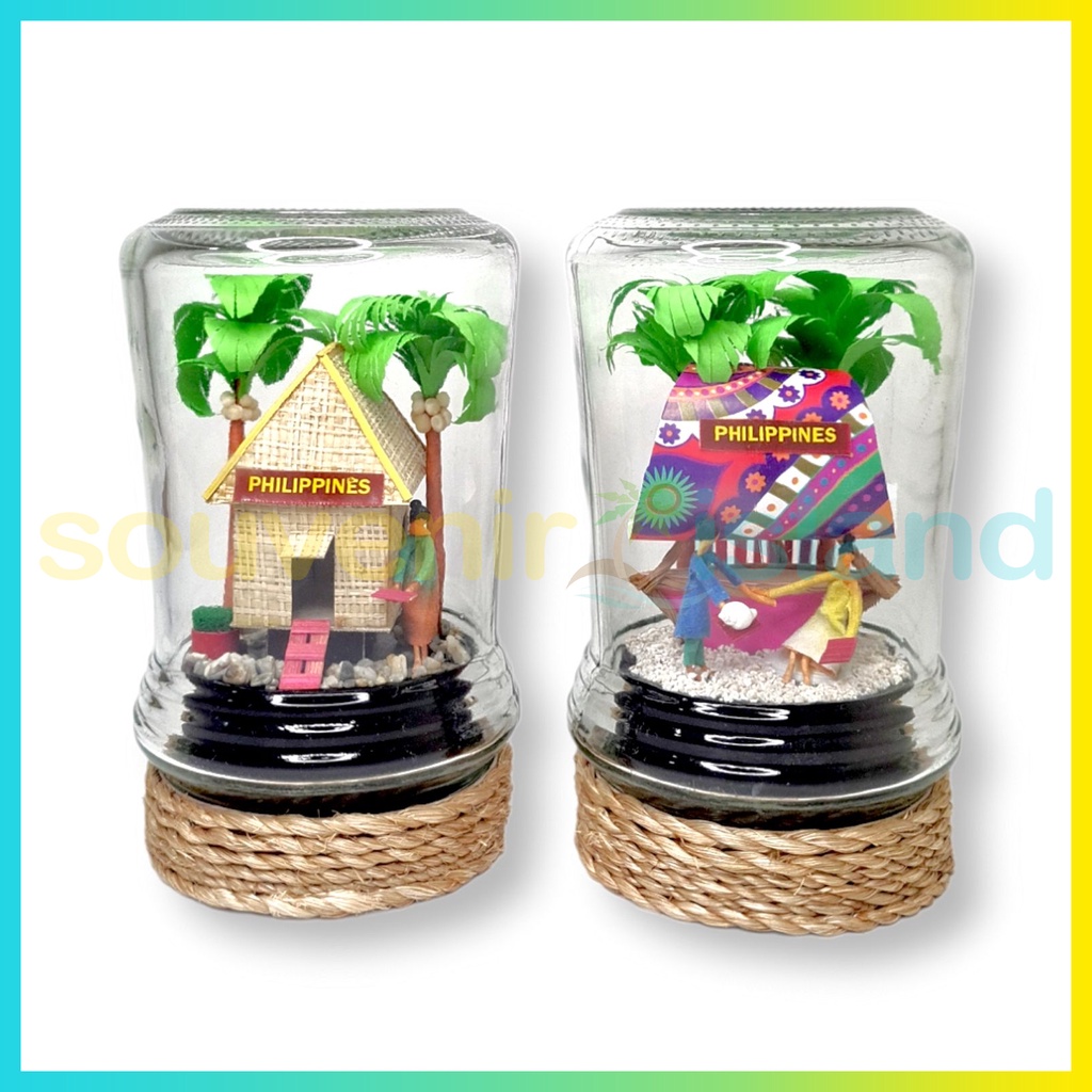 Miniature Kubo & Vinta in Bottle Garapon (L) Philippine Boracay ...