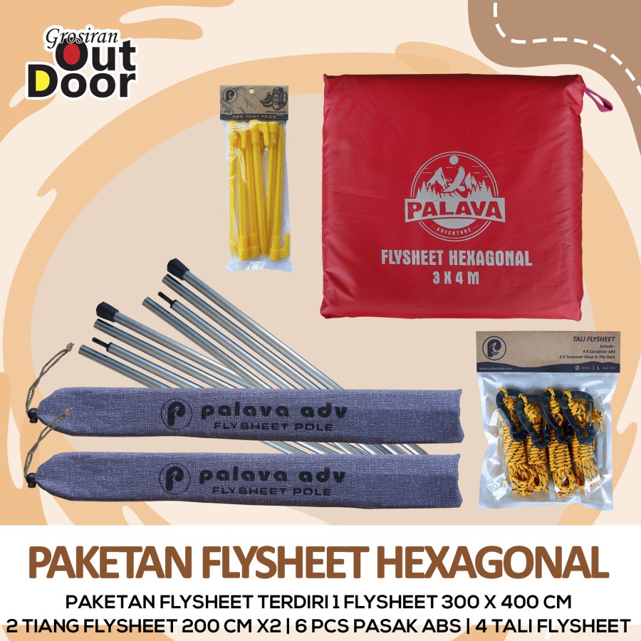 Hexagonal flysheet Package 3x4 | Shopee Philippines