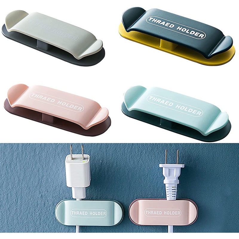 Power Plug Wall Hook Data Cable Storage Organizer Socket Cable Clip ...