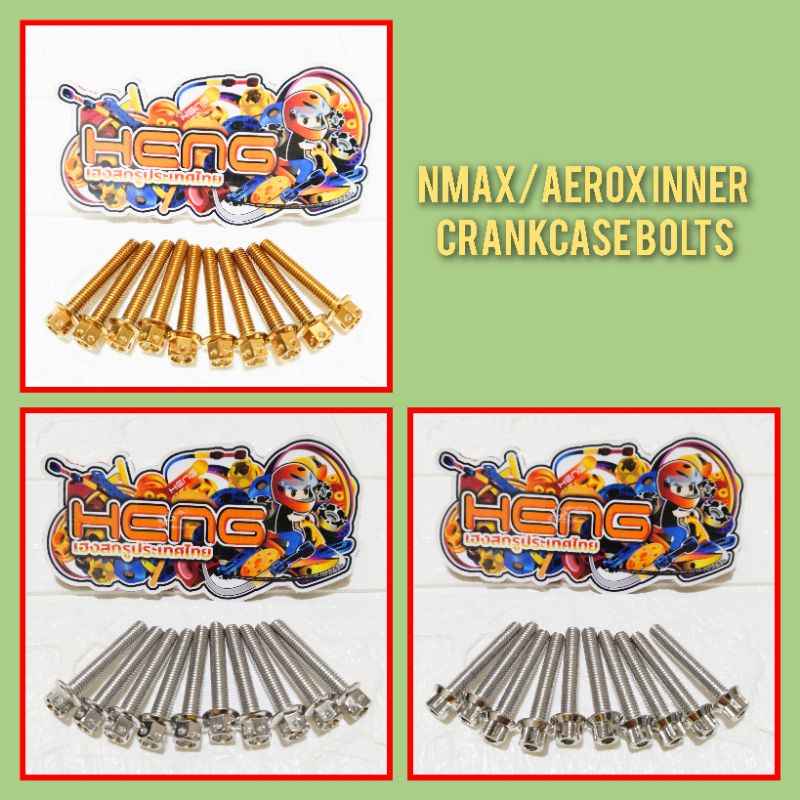 HENG NMAX/AEROX INNER CRANKCASE BOLTS(10PCS) | Shopee Philippines
