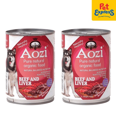 Aozi Beef and Liver Wet Dog Food 430g (2 cans) | Shopee Philippines