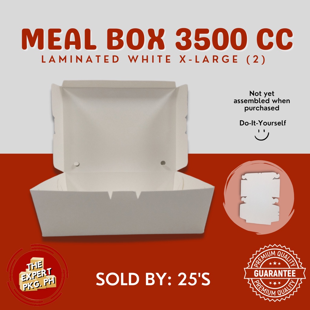 Paper Meal Box / Takeout Box 3500cc Cake / Dessert Box (25pcs/order ...