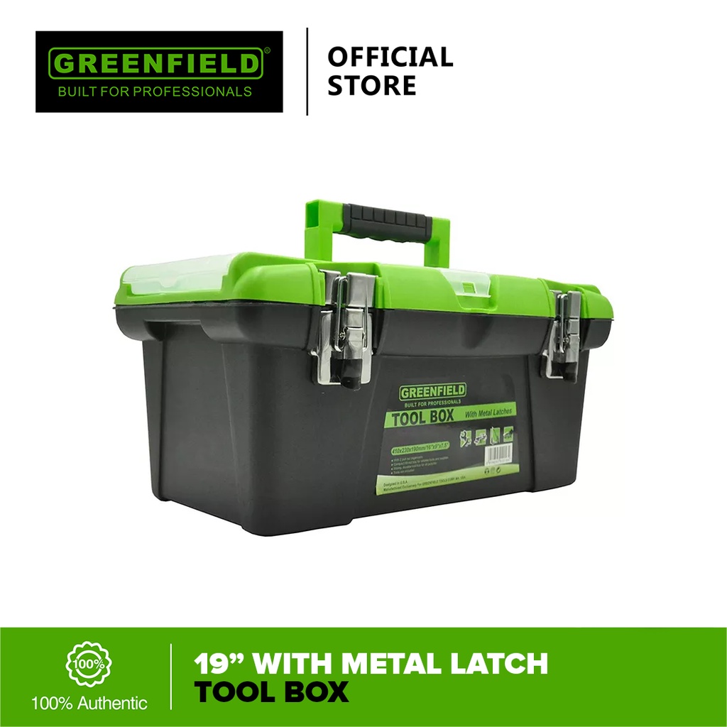 Greenfield Tool Box 19" With Metal Latch - Tool Storage | Shopee ...