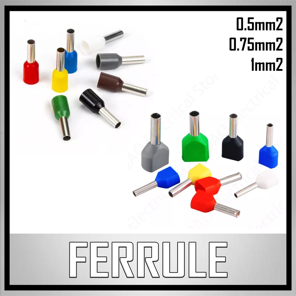 FERRULE 100PCS PER PACK (0.5mm,0.75mm,1mm,2.5mm,4mm,6mm) | VAT INCLUDED ...