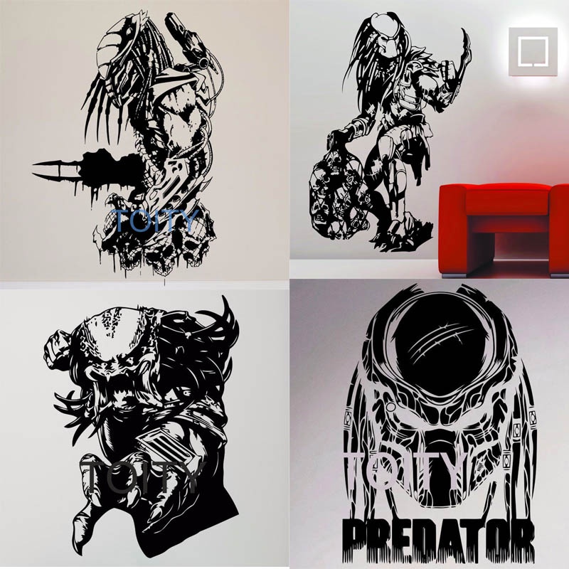 Classic Predator Wall Sticker Retro Film Poster Vinyl Decal Dorm Boy ...