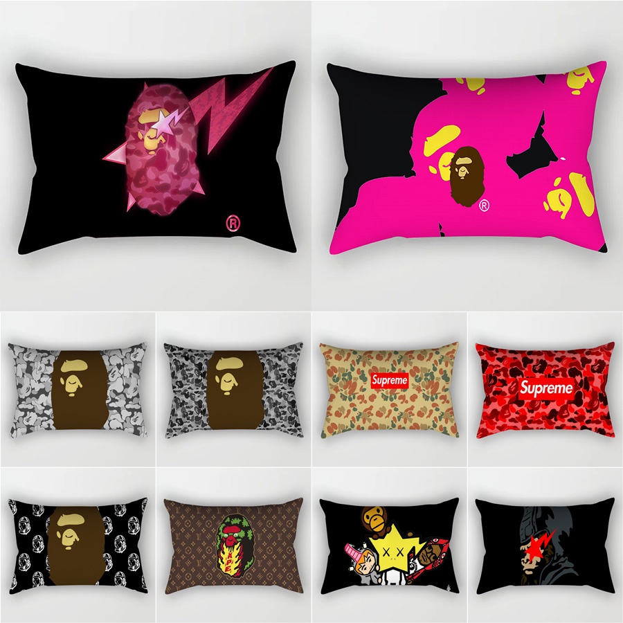 .Bape printed Pillow Cases Bedding Room Cushion Cover Sofa Living Room ...