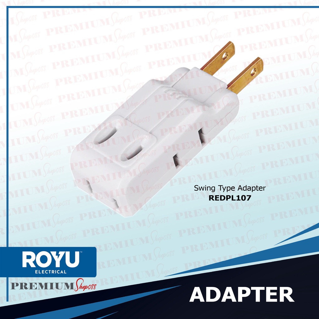 Royu Swing Type Adapter Octopus Adaptor 10A 250V REDPL107 | Shopee ...