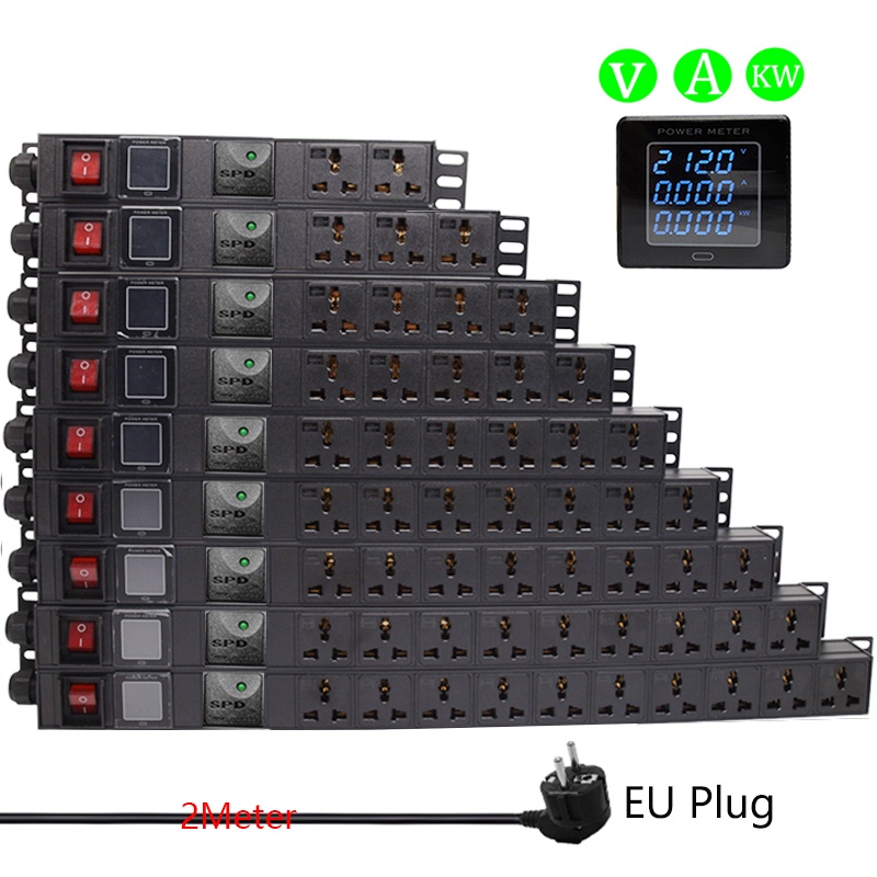 Power distribution unit (PDU) multi-function digital display socket, 2 ...