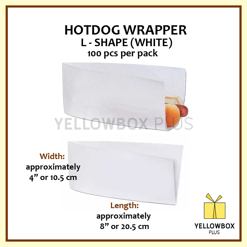 100pcs 6x6 L-Shaped Burger 8x4 hotdog wrapper Sandwich siopao donut ...