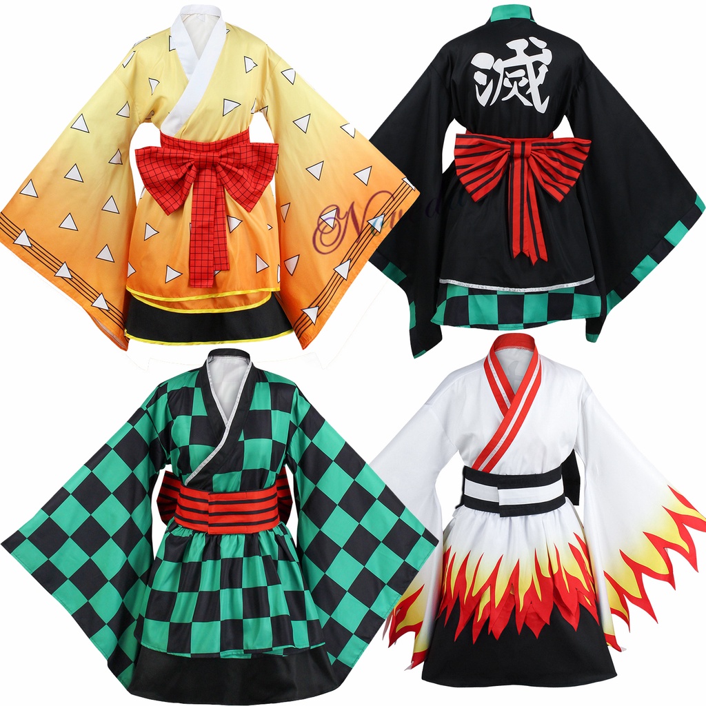 `Season 2 Demon Slayer Cosplay Tanjirou Kamado Kimono Women Kimetsu No ...