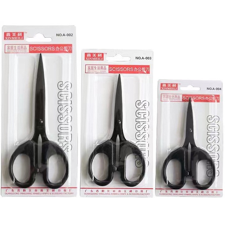 Three sizes Stainless Steel Scissors Black DIY Craft Scissor Stationery ...