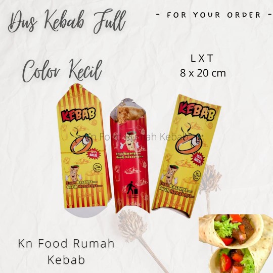 50 Pcs Full Color Kebab Box - Small Kebab Packaging Packaging | Shopee ...