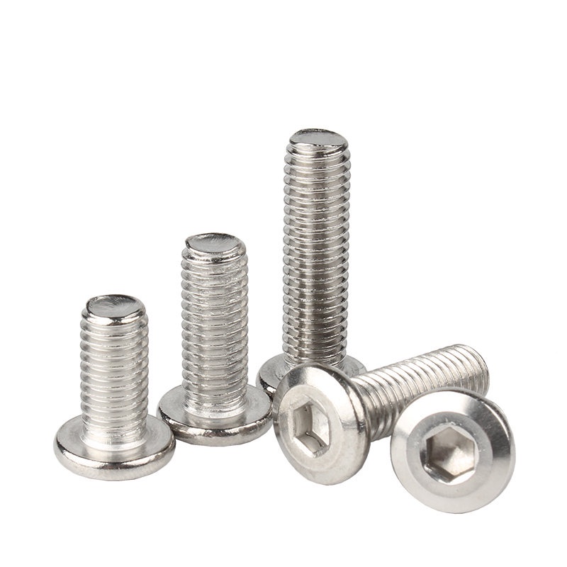 M6/m8/m10/m12 304 Stainless Steel Chamfered Large Flat Head Hexagon Socket Screw Furniture Bolt ...