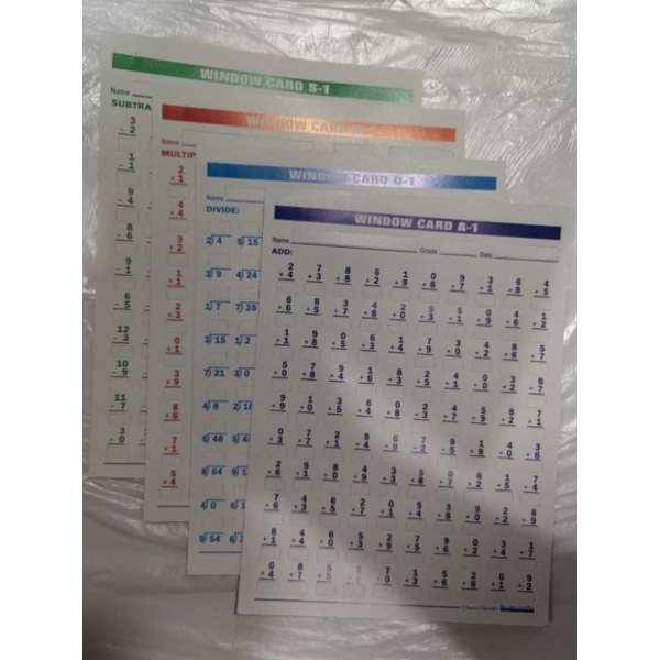 Window Card set sold per 5 sets ( A1, S1, M1, D1) (A2,S2,M2,D2)(A3,S3 ...