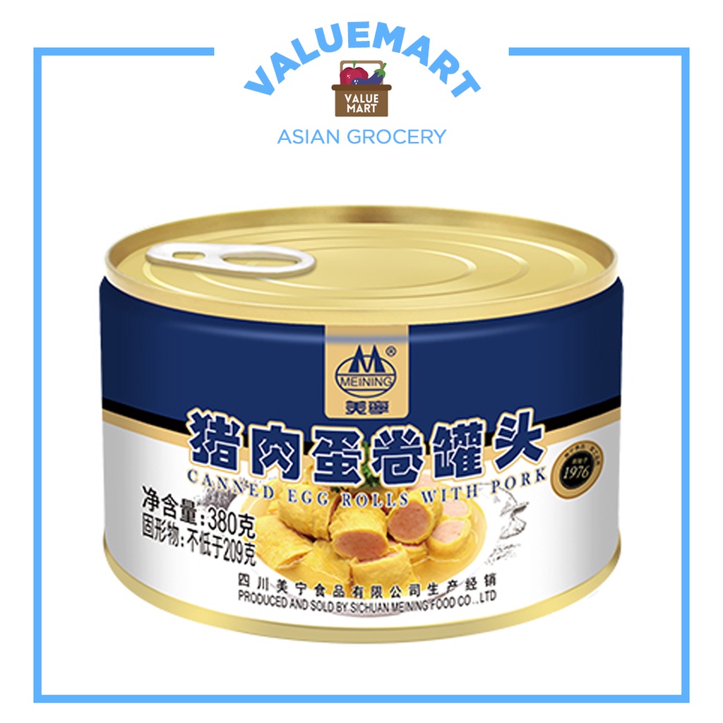 Meining Canned Egg Rolls with Pork Chinese Canned Goods - 380 grams ...