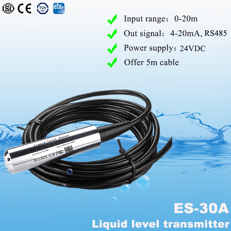 Water Level Measuring Sensor 2wire 4 wire Modbus rs-485 Liquid Fuel ...
