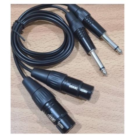 Dual Female XLR to PL 55 mono Cable Heavy Duty 2 XLR Female to 2 PL 55 ...