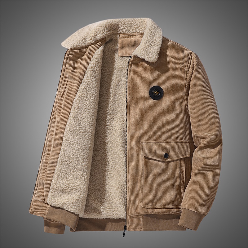 High Quality Outdoor Plus Cotton Jacket Men's Warm Casual Bomber Jacket ...