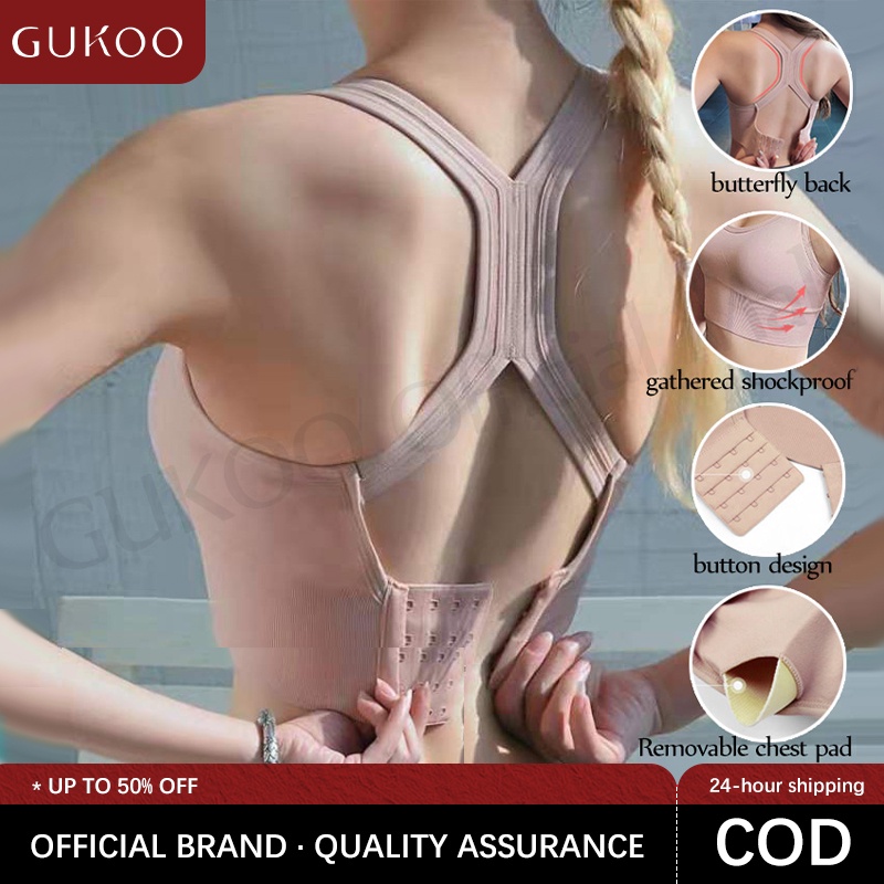 Gukoo Sports Bra Yoga Crop Top Women Push Up Shockproof Fitness Vest Girl Gym Shirt Sport ...