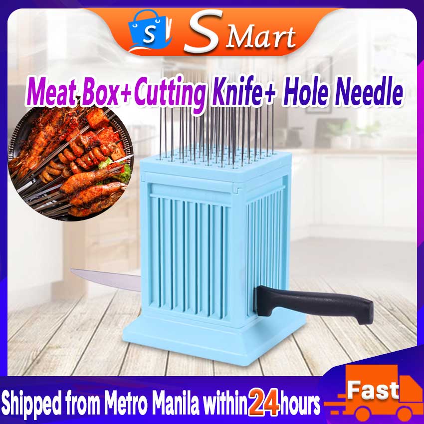 Meat Skewer Maker Wear Meat String Machine 49 Holes BBQ Meat Skewer ...