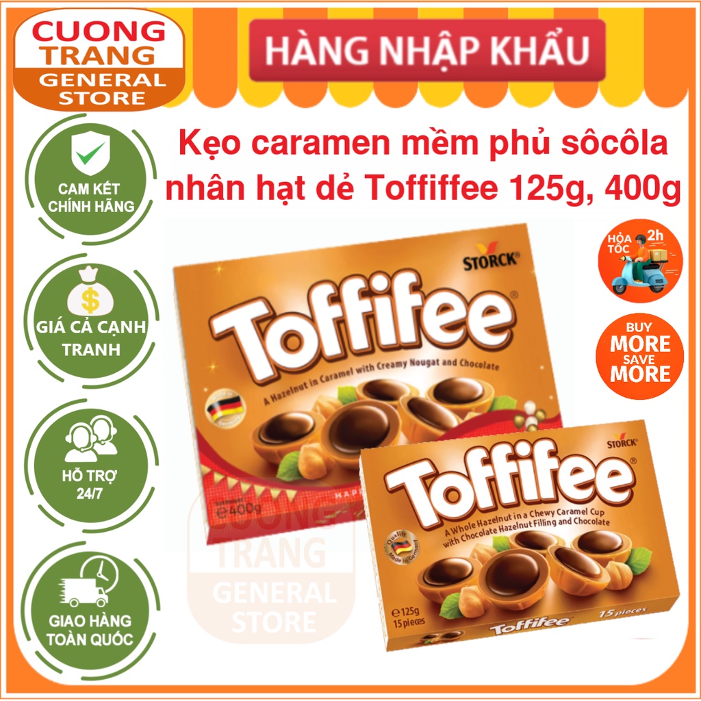 Toffifee hazelnut chocolate covered soft caramel candy 125g, 400g ...