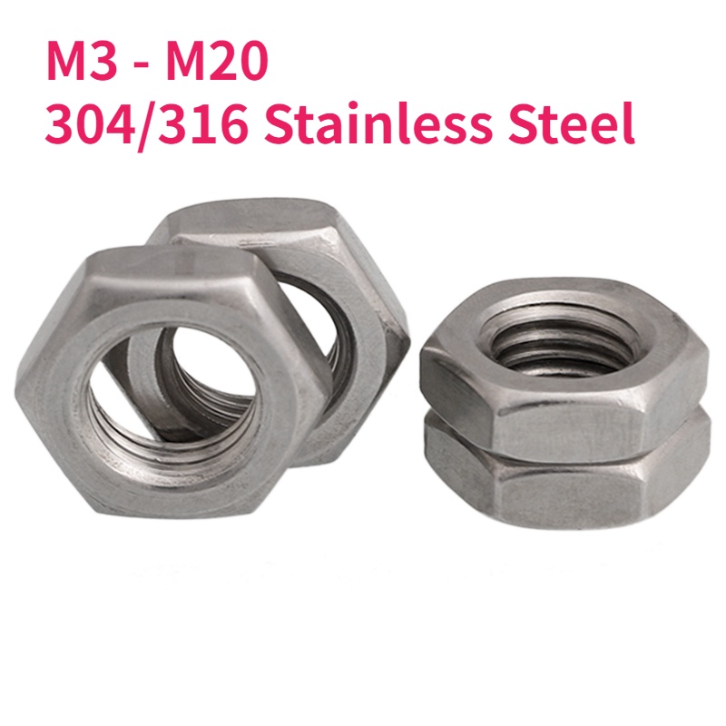 M3 M4 M5 M6 M8 M10 M12 M14 M16 M18 M20 304/316 Stainless Steel Hexagon ...