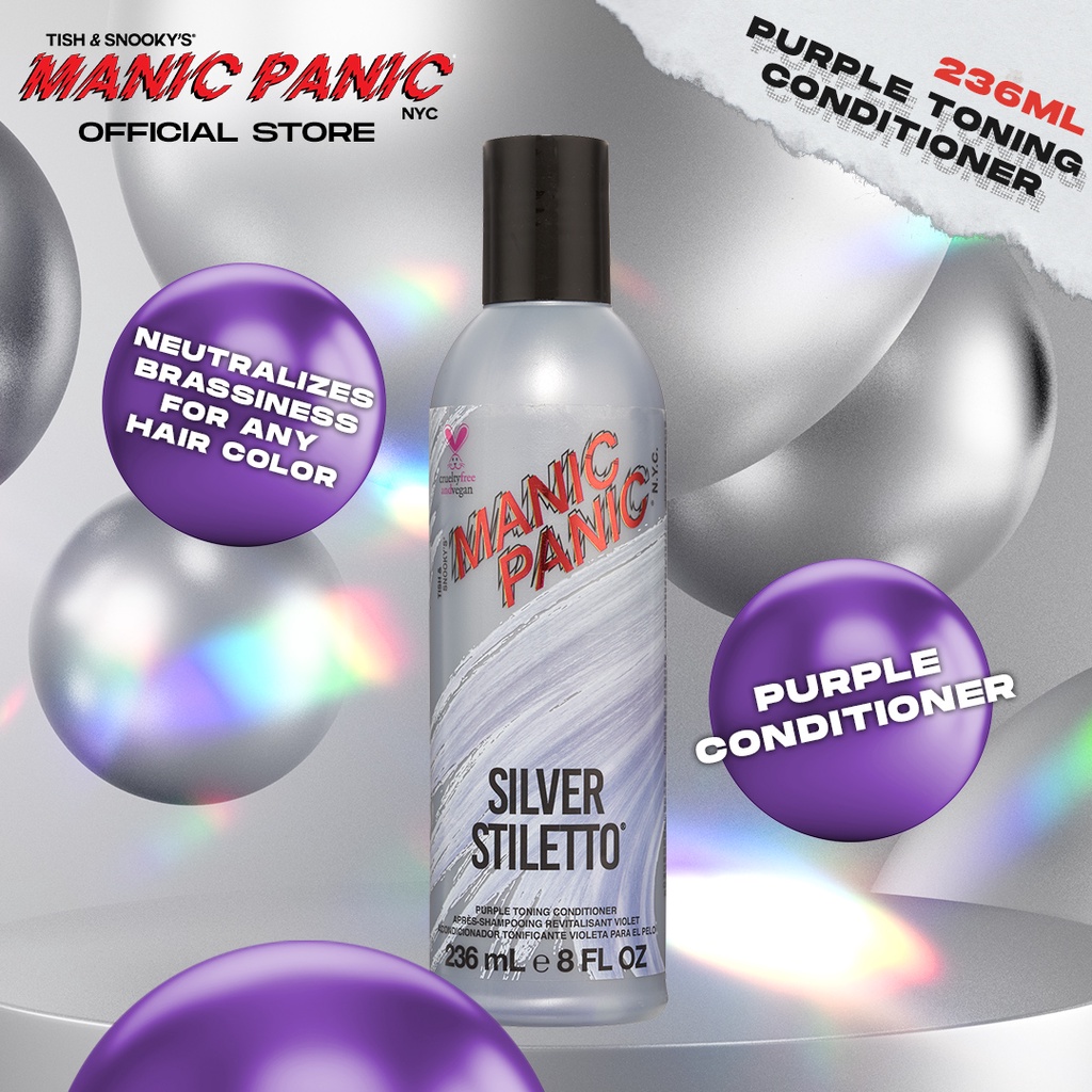 Manic Panic Silver Stiletto Purple Toning Conditioner 236ML | Shopee ...