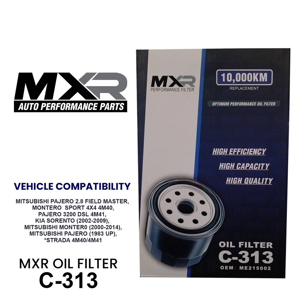 MXR OIL FILTER FOR MITSUBISHI MONTERO SPORT 4X4 4M40 | Shopee Philippines