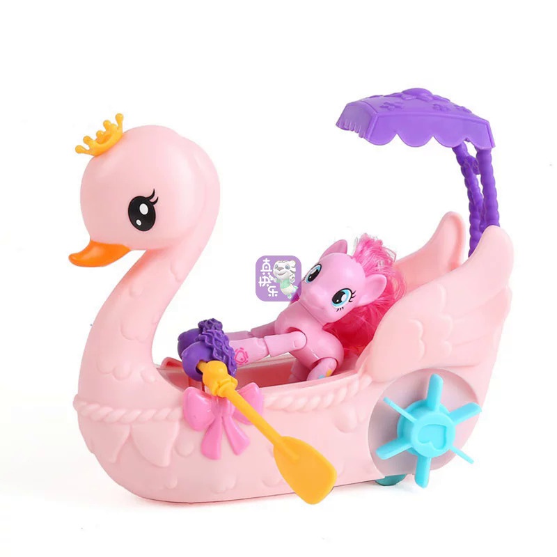 Hasbro My Little Pony Friendship PinkiePie Row Ride Swan Boat Music ...