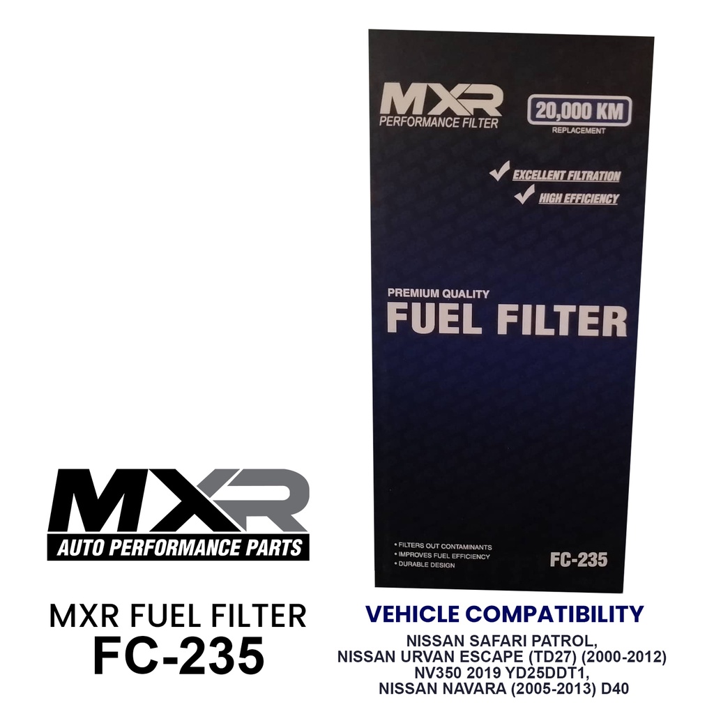 MXR FUEL FILTER FOR NISSAN NV350 2019 YD25DDT1 | Shopee Philippines