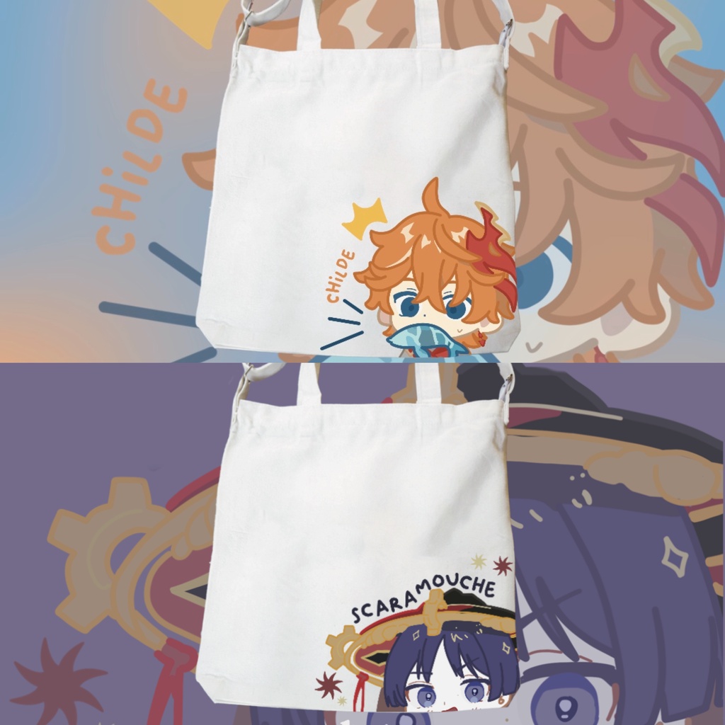 Chibi Harbingers Cross Body & Shoulder Tote Bag | Genshin Impact ...