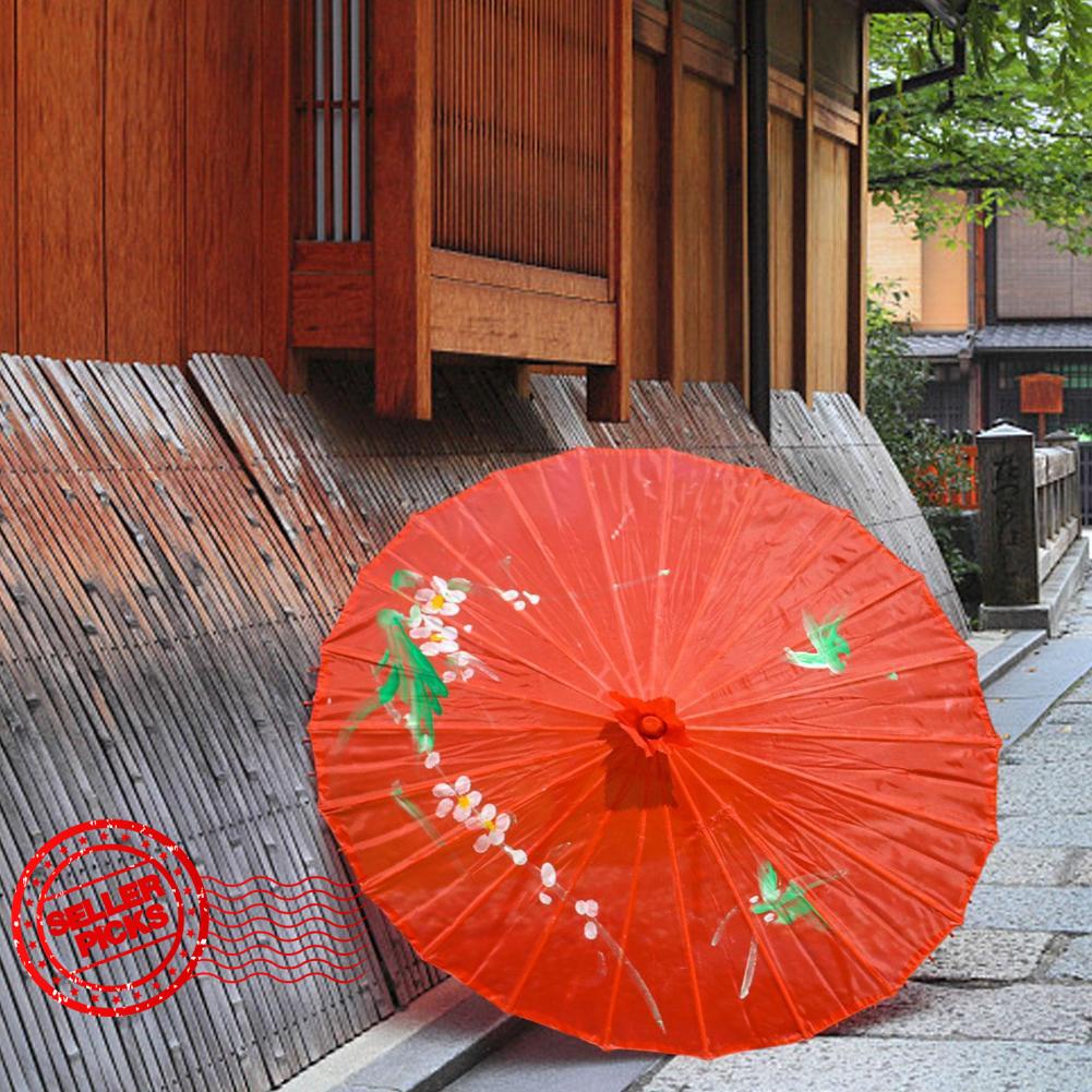 Big Red Oil Paper Umbrella With Chinese Style Decoration M5V1 | Shopee ...
