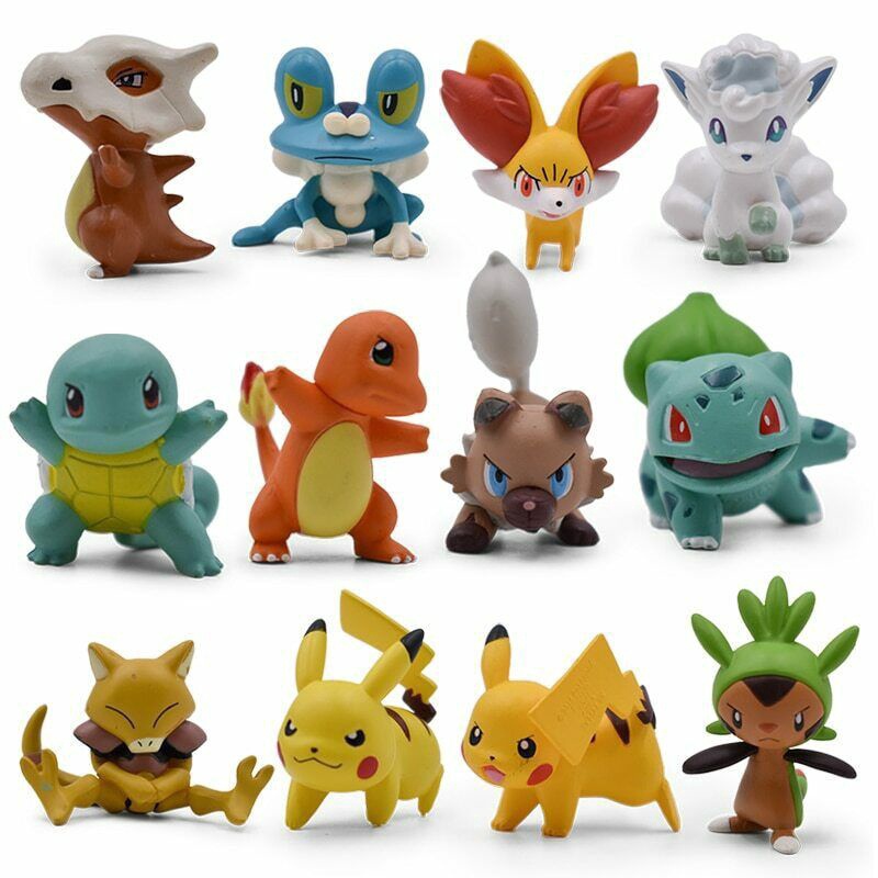 4CM Anime Pokemon Character Charmander Cubone Bulbasaur Action Figure ...