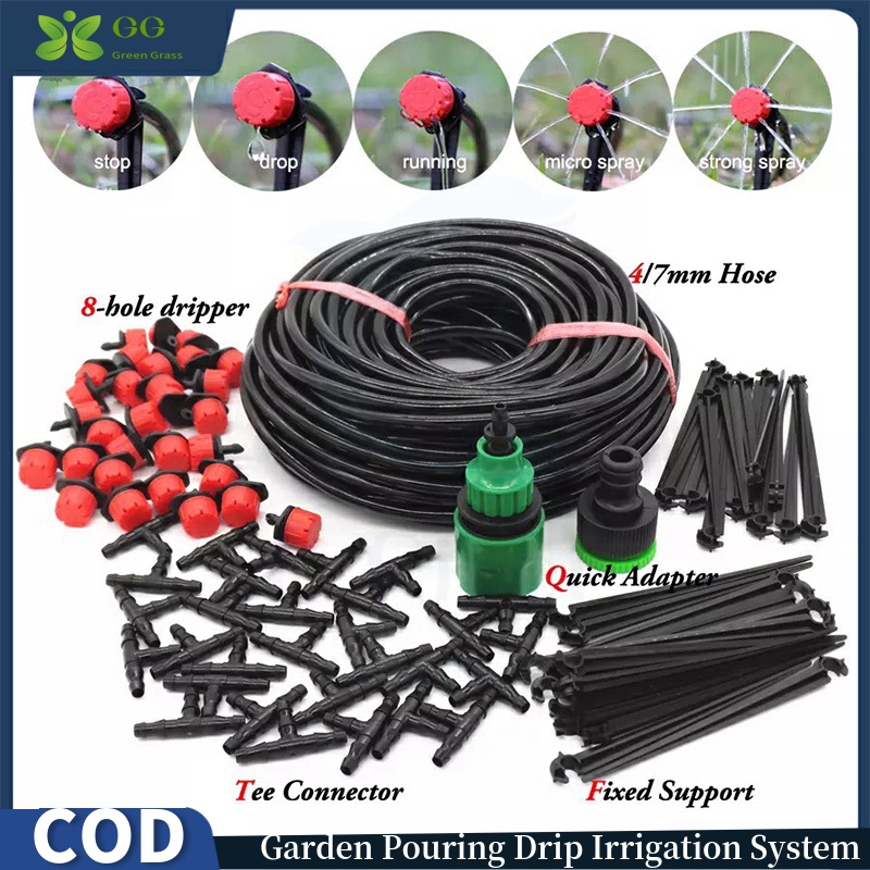Pouring Irrigation System Dripper Hose 5m/10m/20m/30m | Shopee Philippines