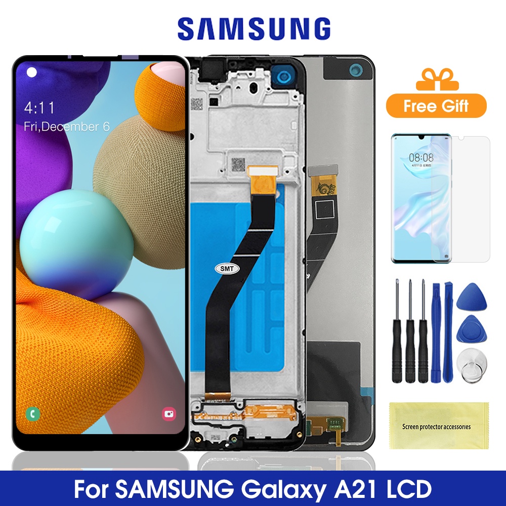 6.5" Original Samsung Galaxy A21 A215 LCD With Frame Display Touch ...