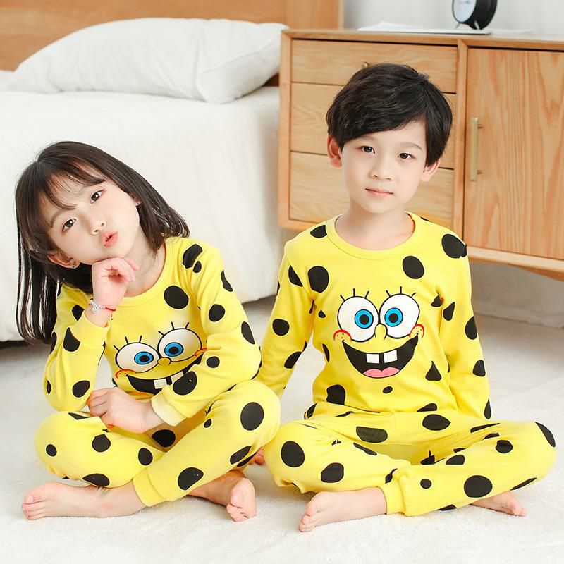 Elmo Spongebob Totoro Teddy Baby Kids Teens Girls Boys Pajama Set ...