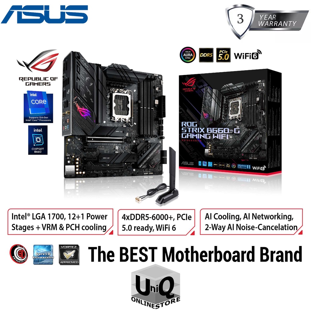 ASUS ROG Strix B660-G Gaming WiFi Intel® LGA 1700 mATX gaming ...